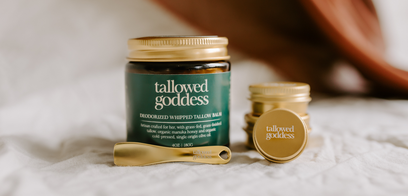Tallowed Goddess Deodorized Tallow Balms, Artisan Crafted For Women